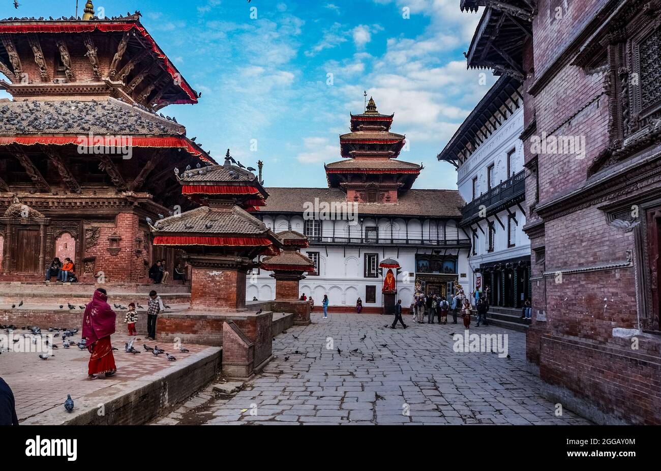 Hanuman Gate and Agan Chen temple, Hanuman Dhoka palace in Kathmandu ...