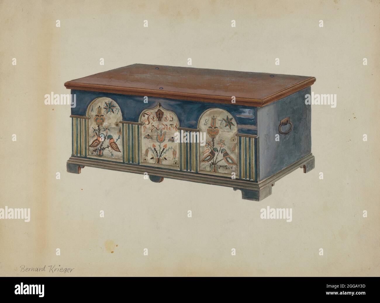 Pa. German Dower Chest, c. 1936 Stock Photo - Alamy
