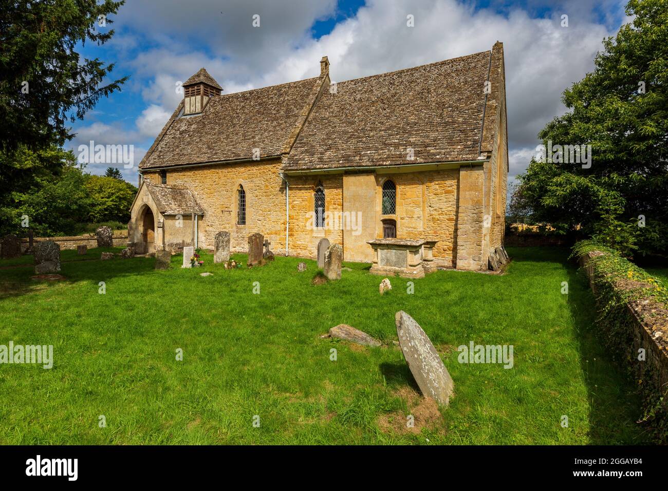 Hailes Parish Church in the Cotswold village of Hailes next to the ...