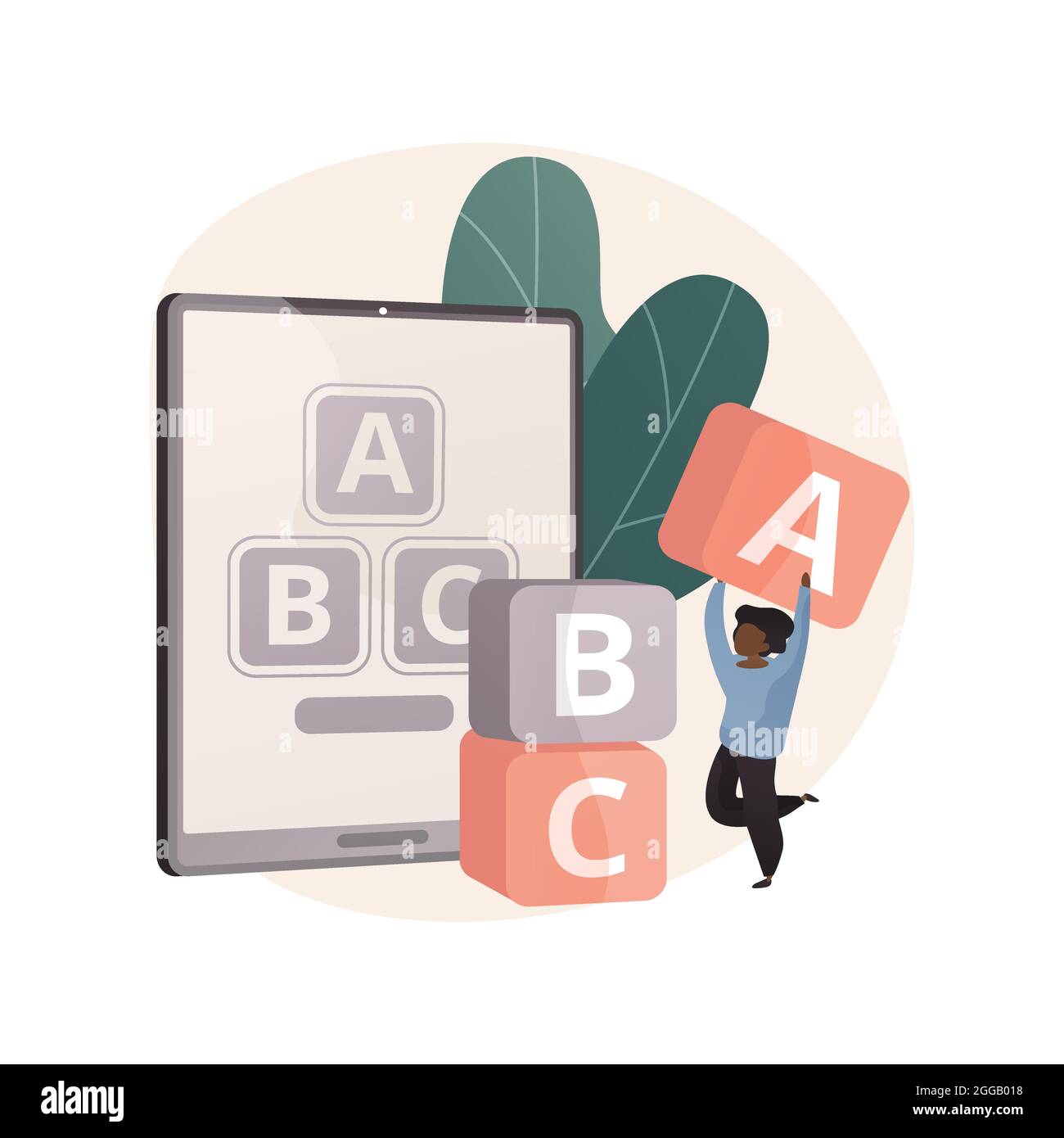 Early learning app abstract concept vector illustration Stock Vector ...