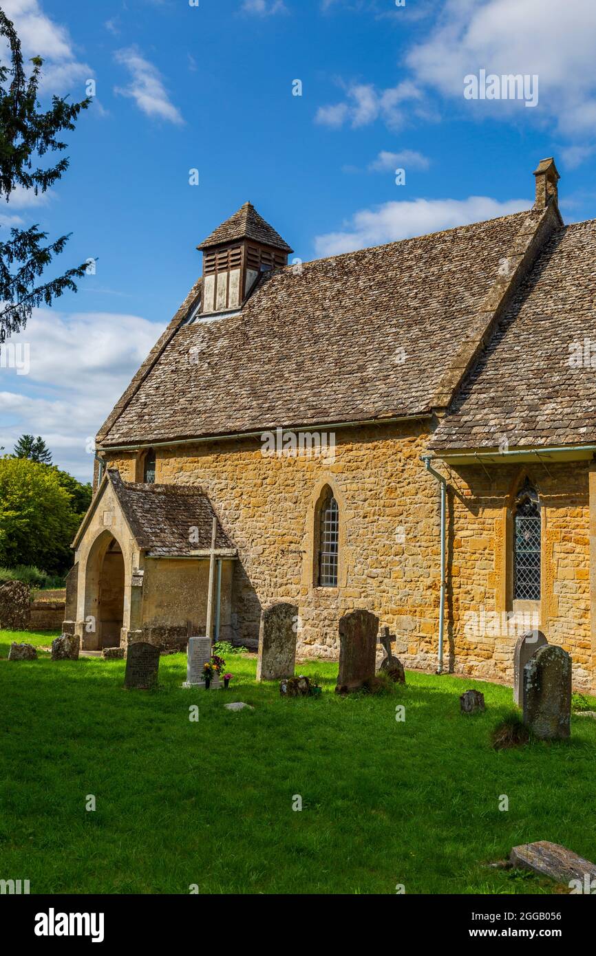 Hailes Parish Church in the Cotswold village of Hailes next to the ...