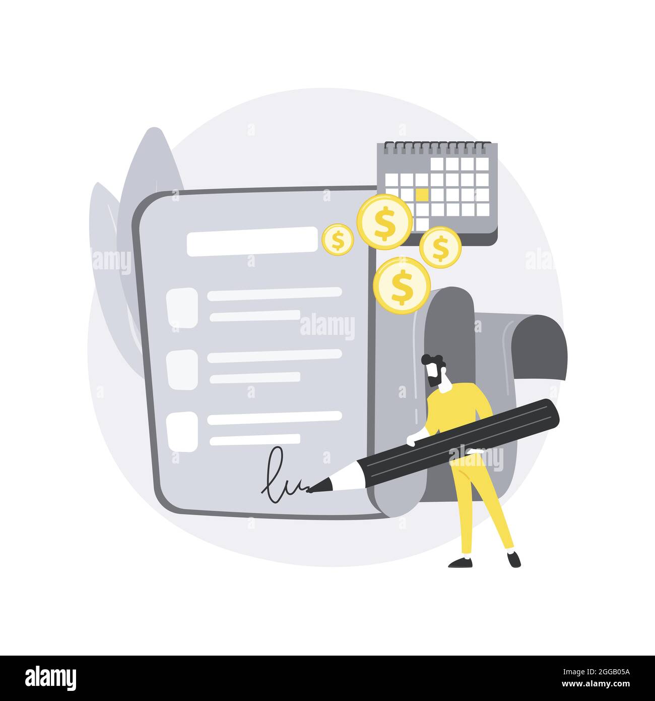 Licensing contract abstract concept vector illustration Stock Vector ...