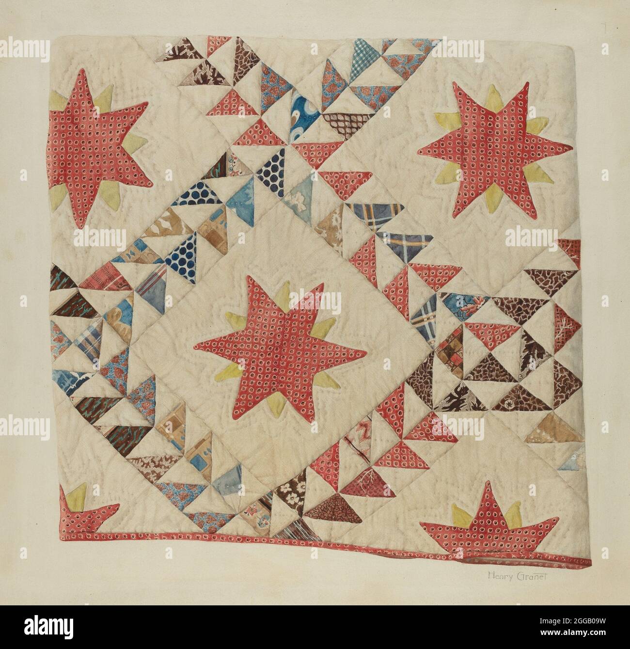 Quilt (Star and Triangle), 1935/1942 Stock Photo - Alamy