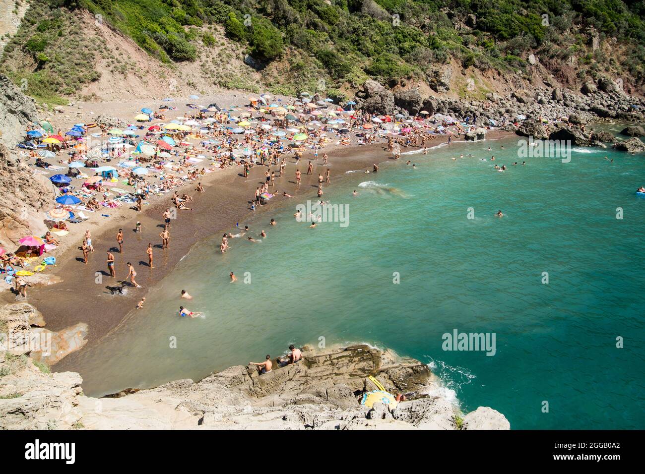 Lion cove, beach on the Tuscan coast near Livorno city Italy Stock ...