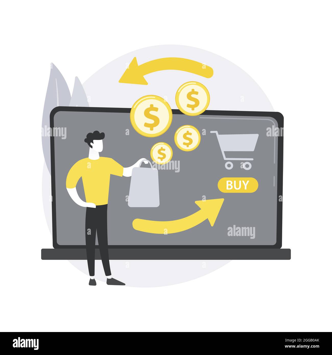 Cashback service abstract concept vector illustration Stock Vector ...
