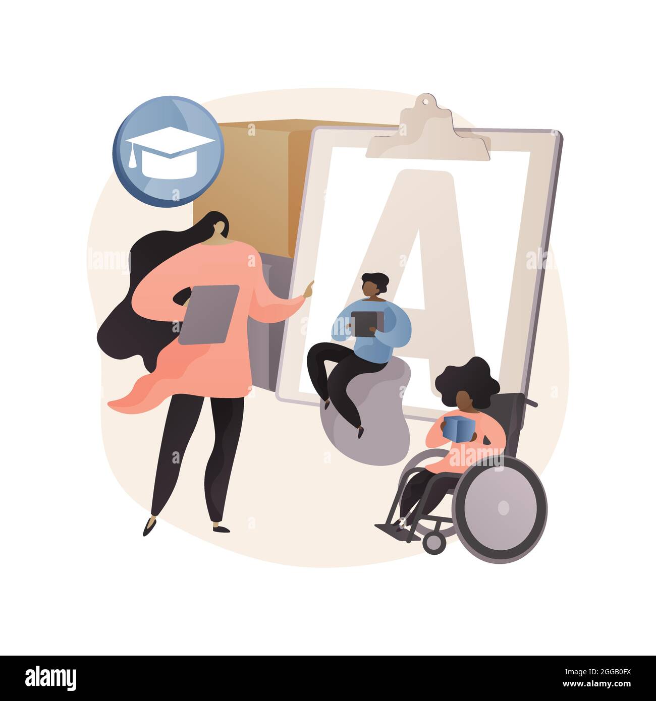 Special education preschool abstract concept vector illustration Stock ...