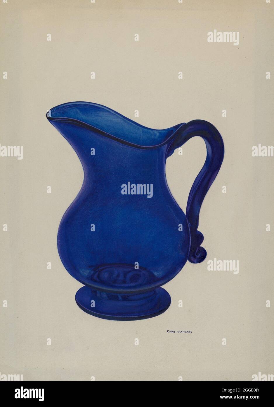 Small Blue Milk Pitcher, c. 1941 Stock Photo - Alamy