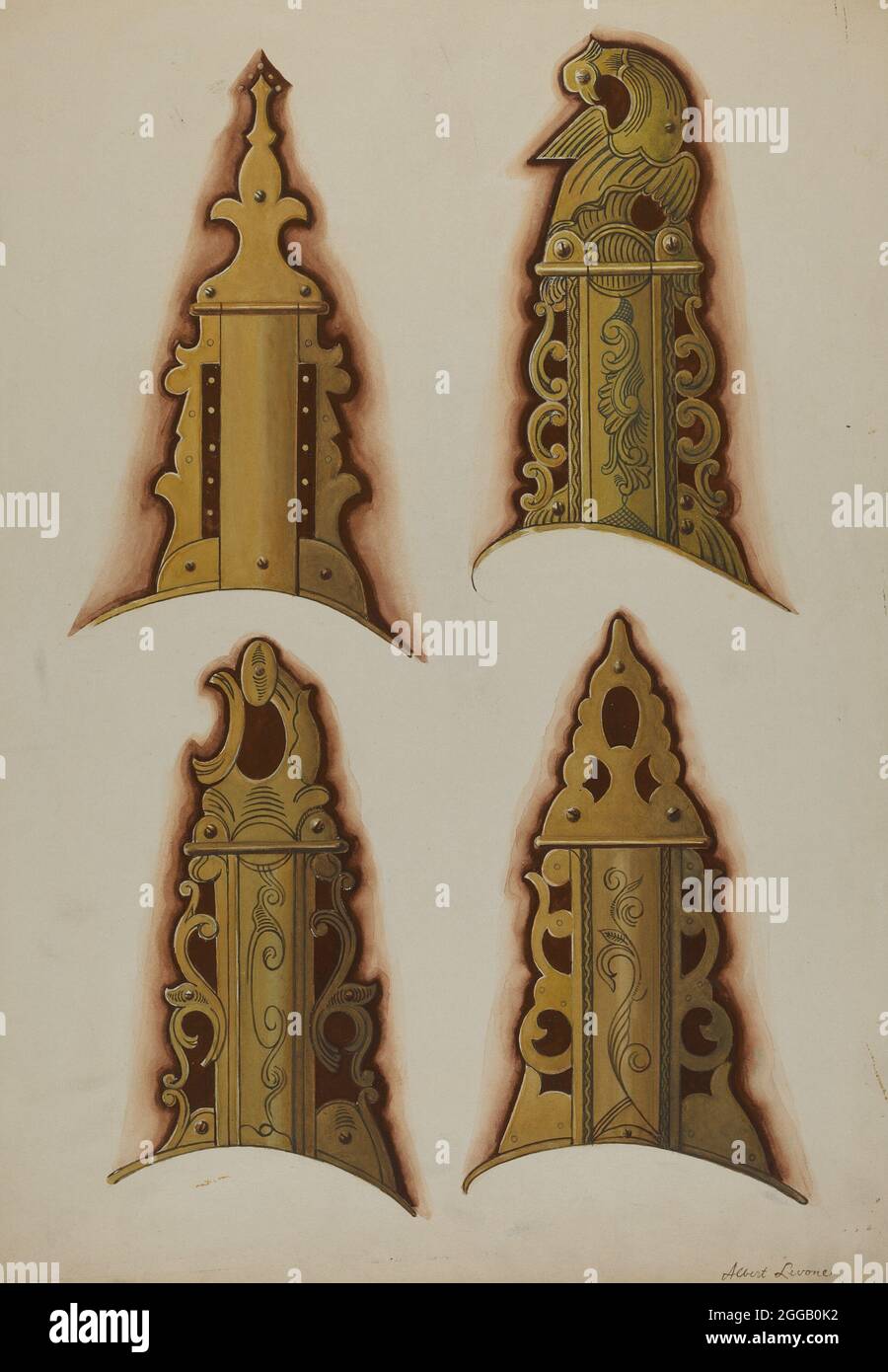 Patch Boxes of Kentucky Rifles, c. 1937 Stock Photo - Alamy