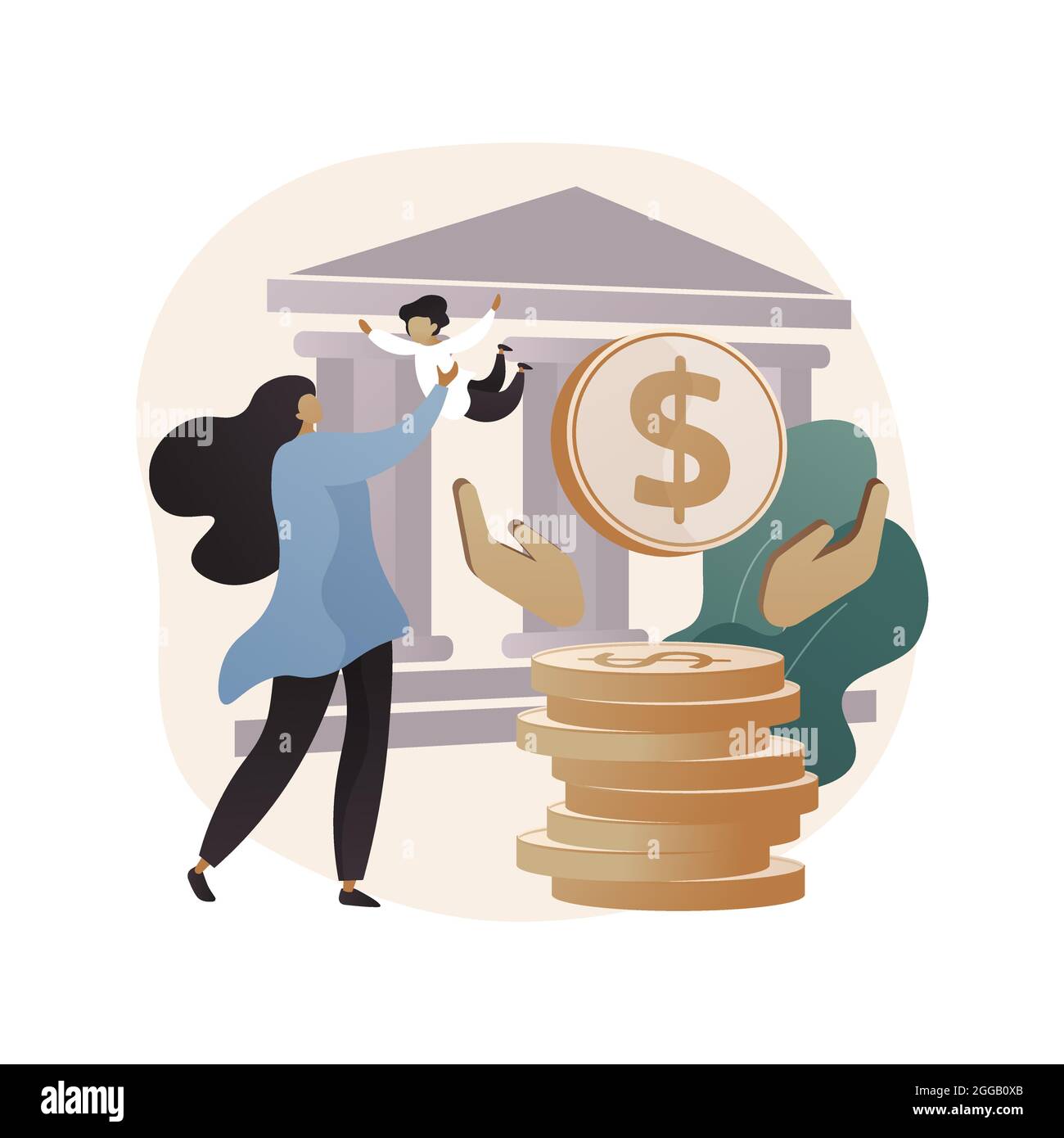 Childcare subsidy abstract concept vector illustration Stock Vector ...