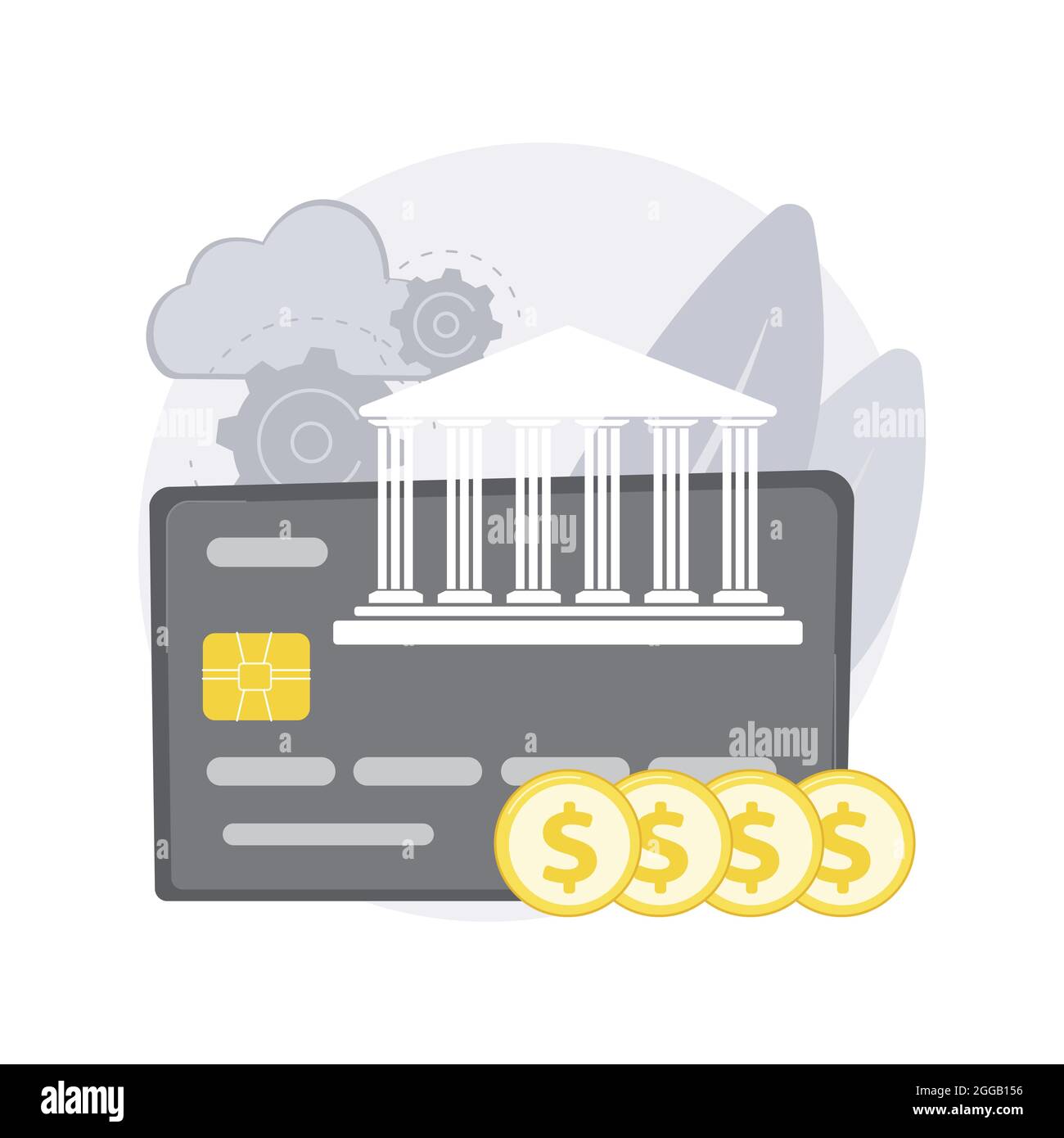 Core banking IT system abstract concept vector illustration Stock ...