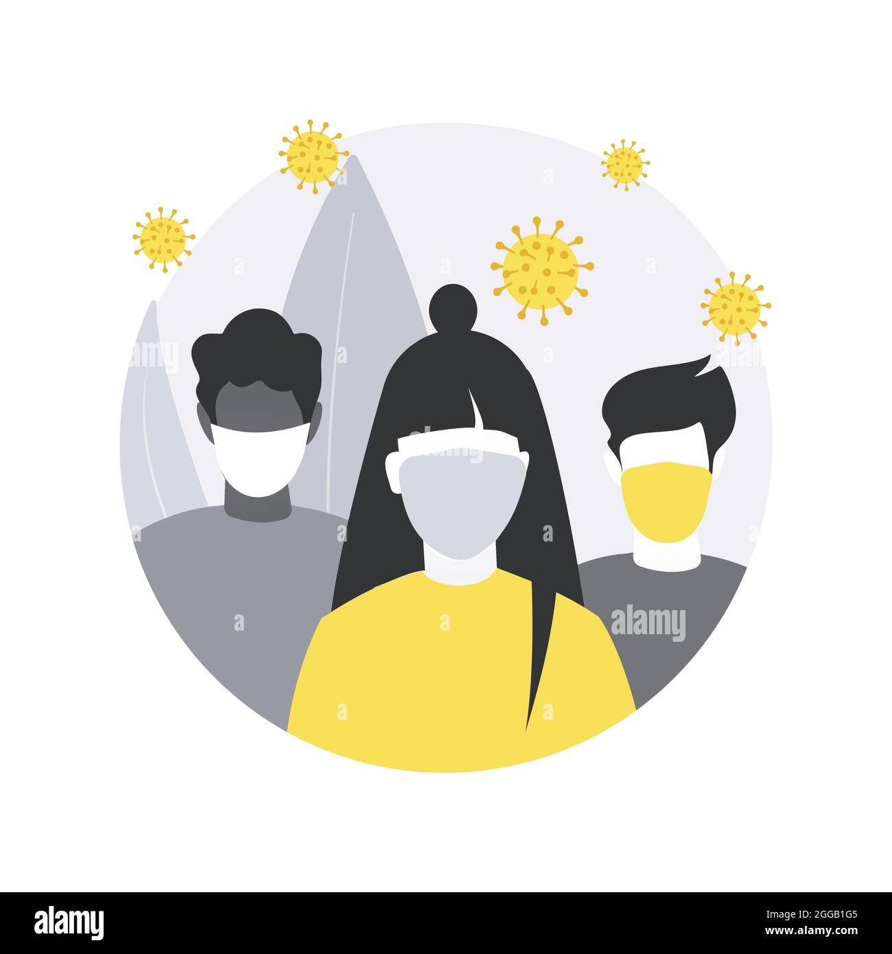 Wear a mask abstract concept vector illustration Stock Vector Image ...