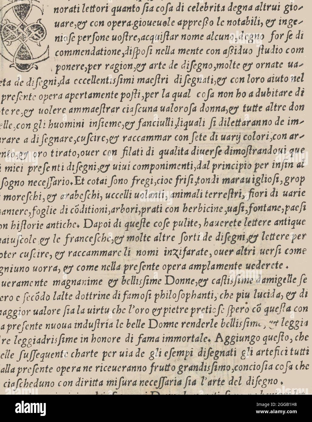 Essempio di recammi, title page (verso), 1530. 'Examples of Needlework ...