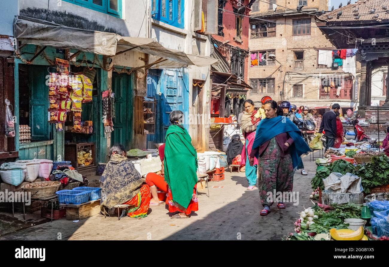 Street market in Kathmandu Durbar Square, Nepal Stock Photo - Alamy