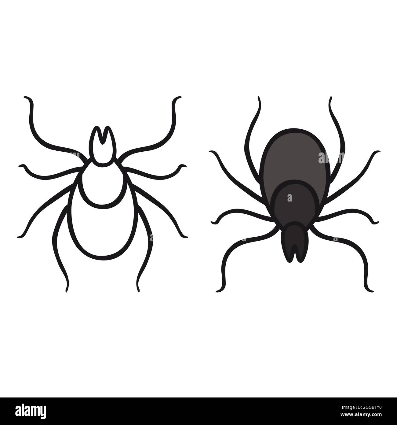 Outline and colored tick - vector illustration Stock Vector Image & Art ...