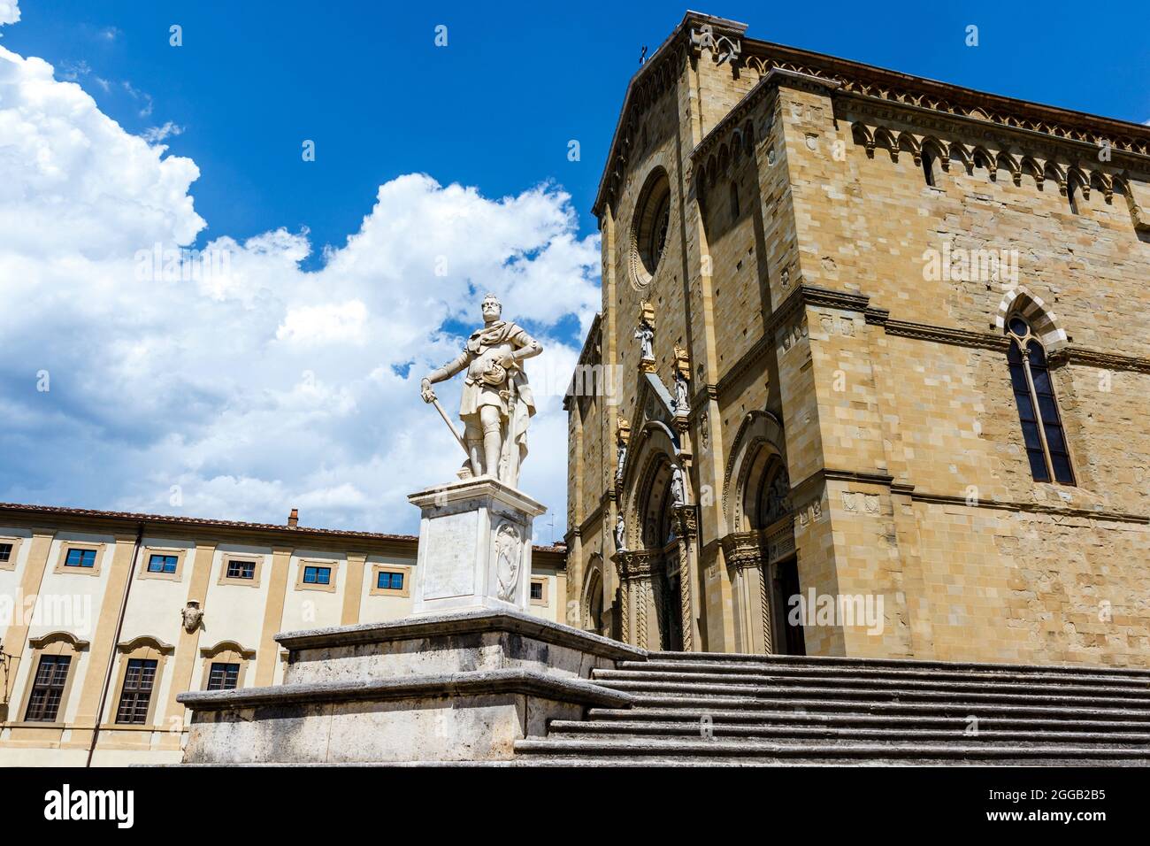 Statue of Ferdinando I de' Medici, Grand Duke of Tuscany in fromt of ...