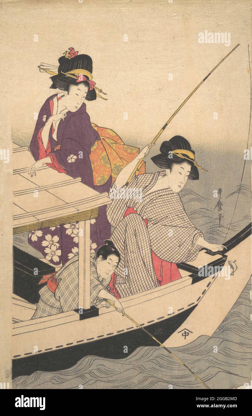 Fishing, late 18th century Stock Photo - Alamy