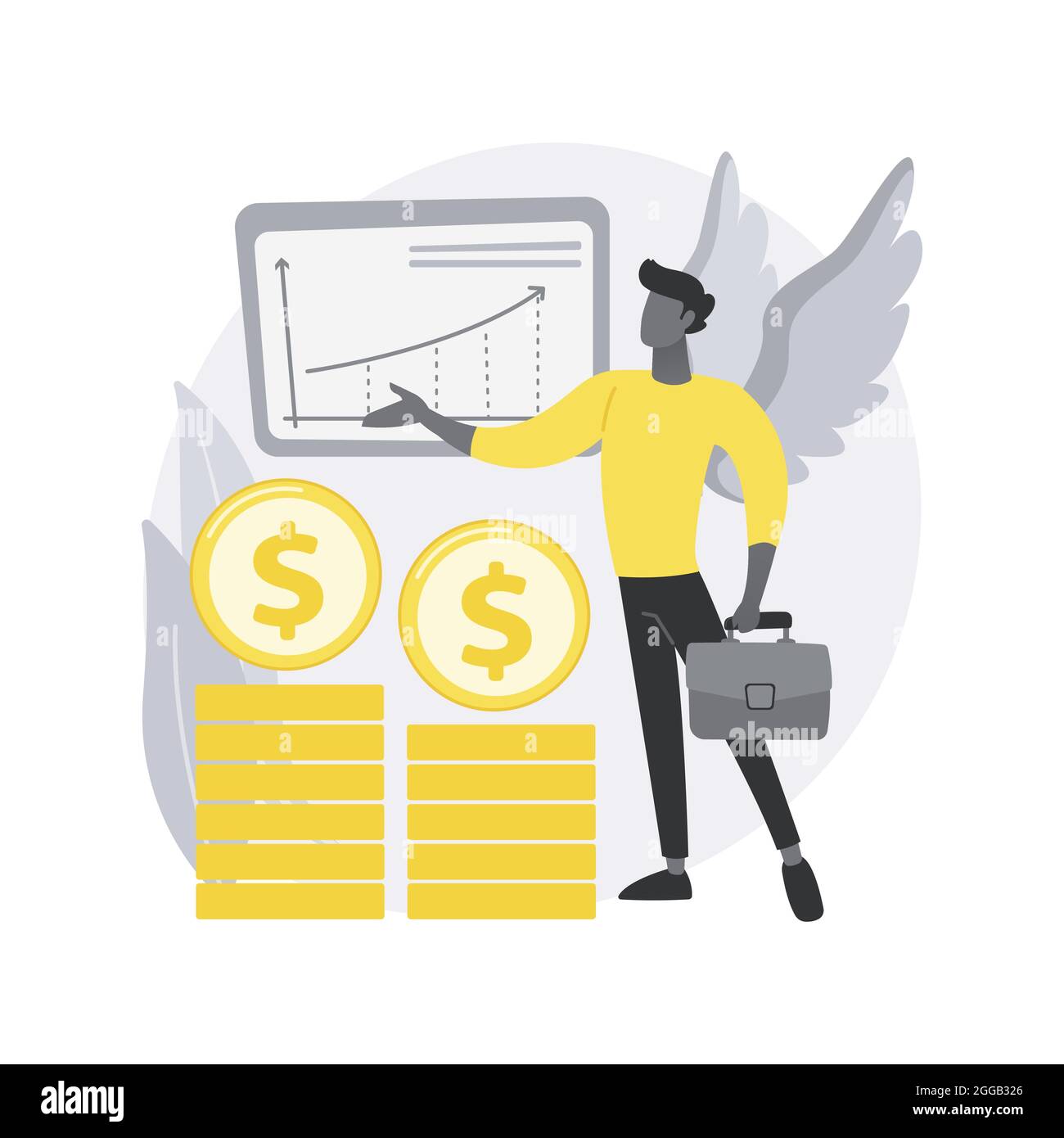 Angel investor abstract concept vector illustration Stock Vector Image ...