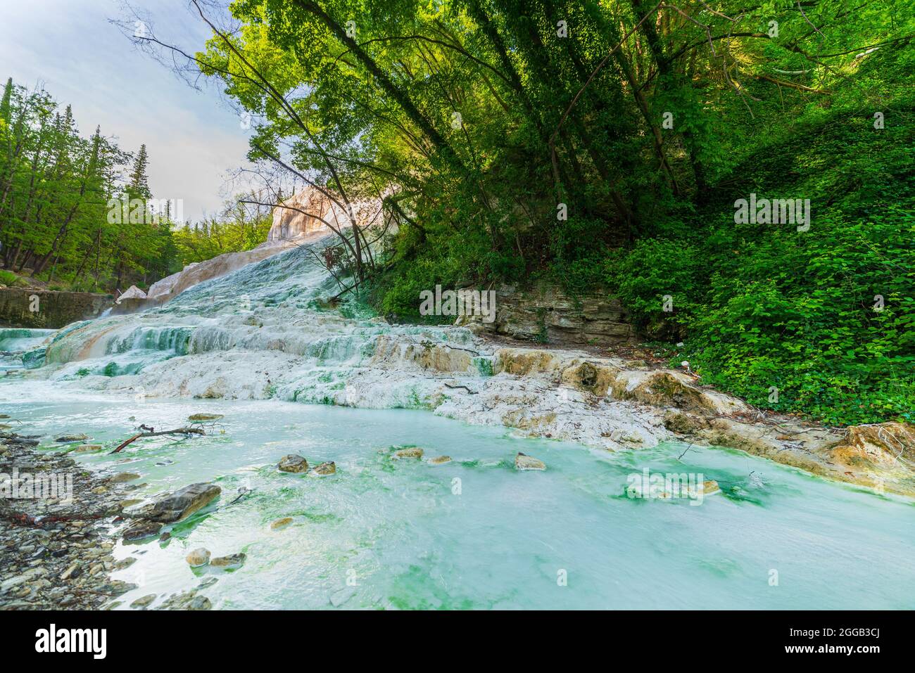 Geothermal pool and hot spring in Tuscany, Italy. Bagni San Filippo ...