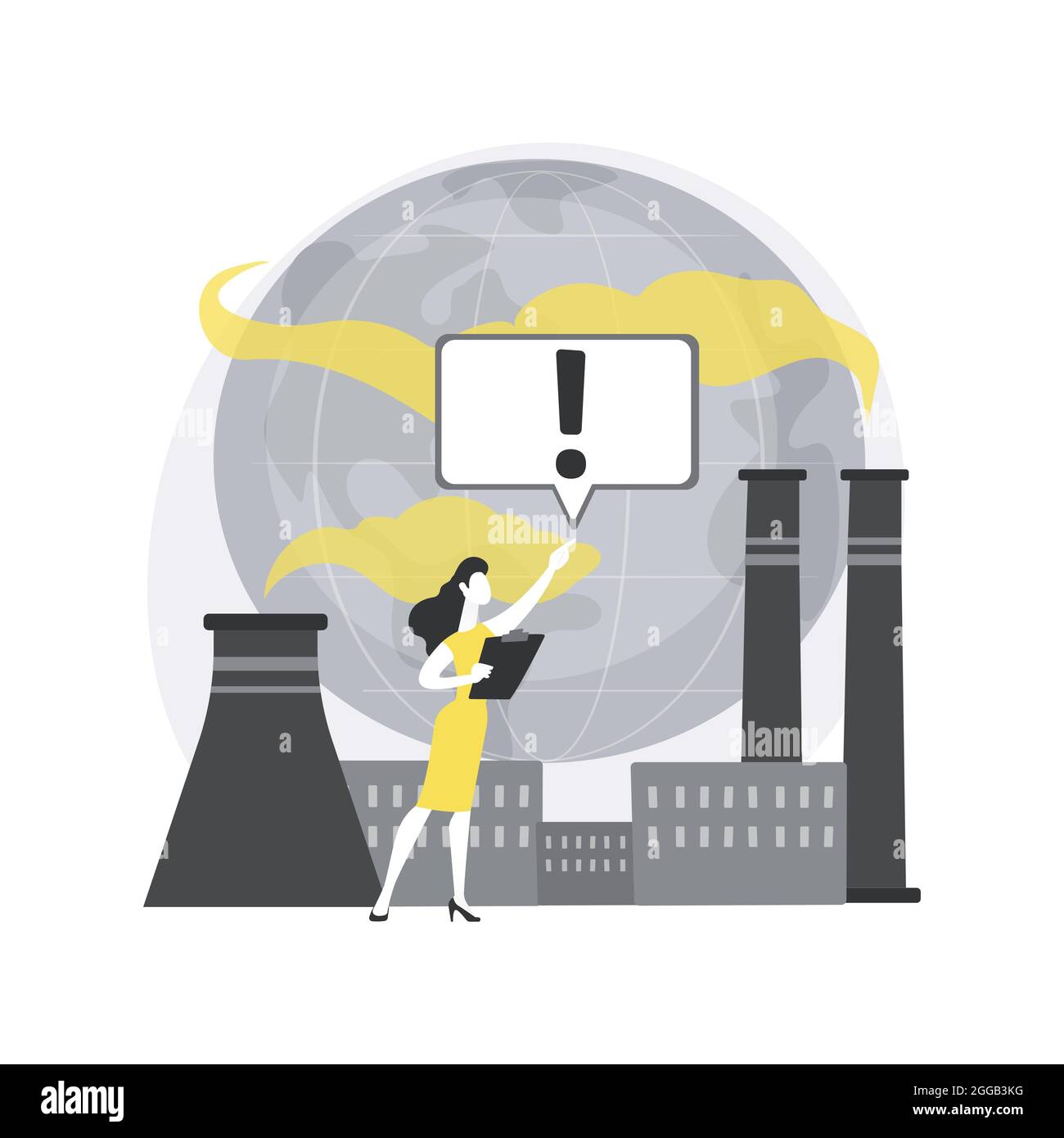 Industrial pollution abstract concept vector illustration Stock Vector ...