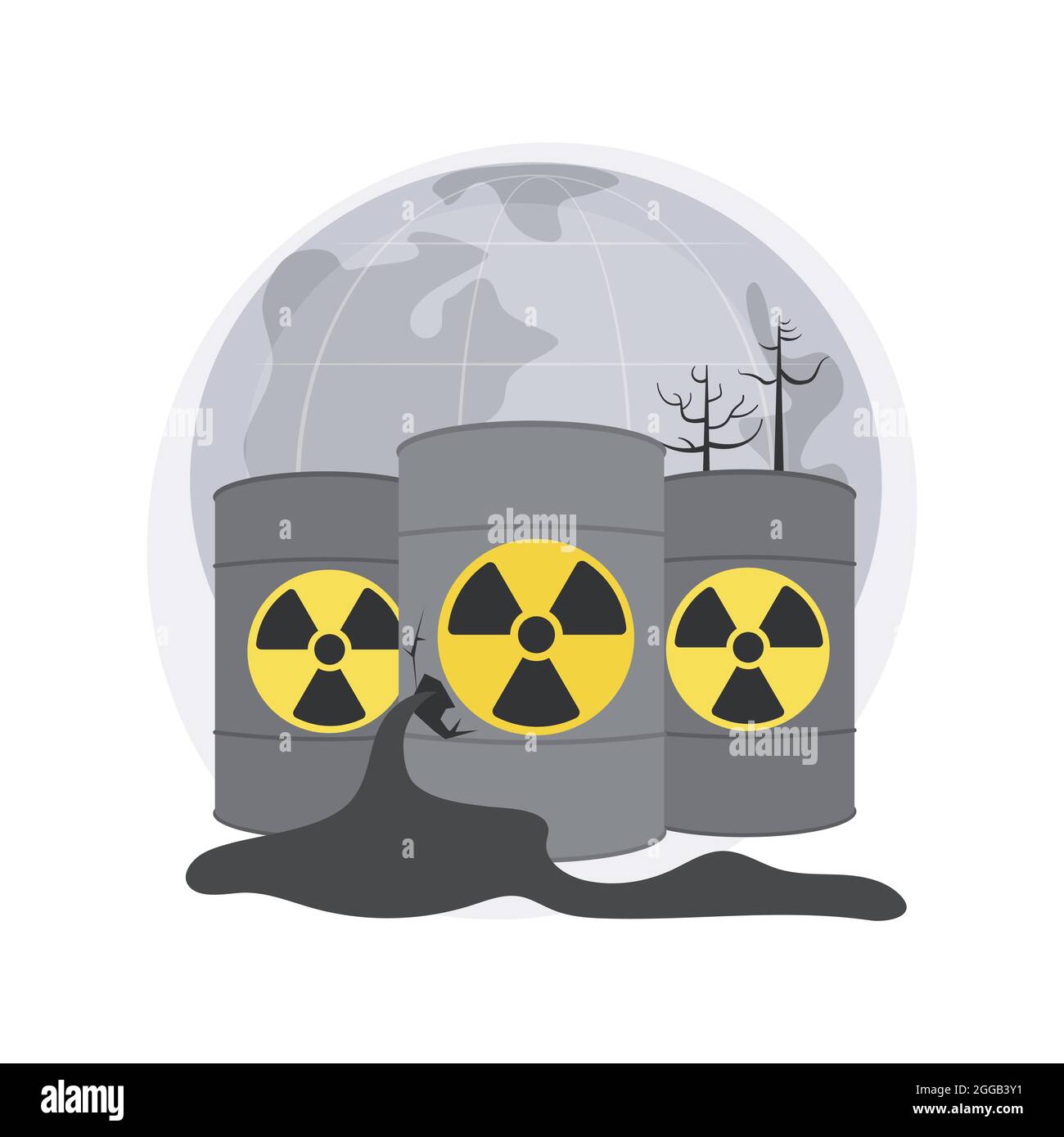 Radioactive pollution abstract concept vector illustration Stock Vector ...