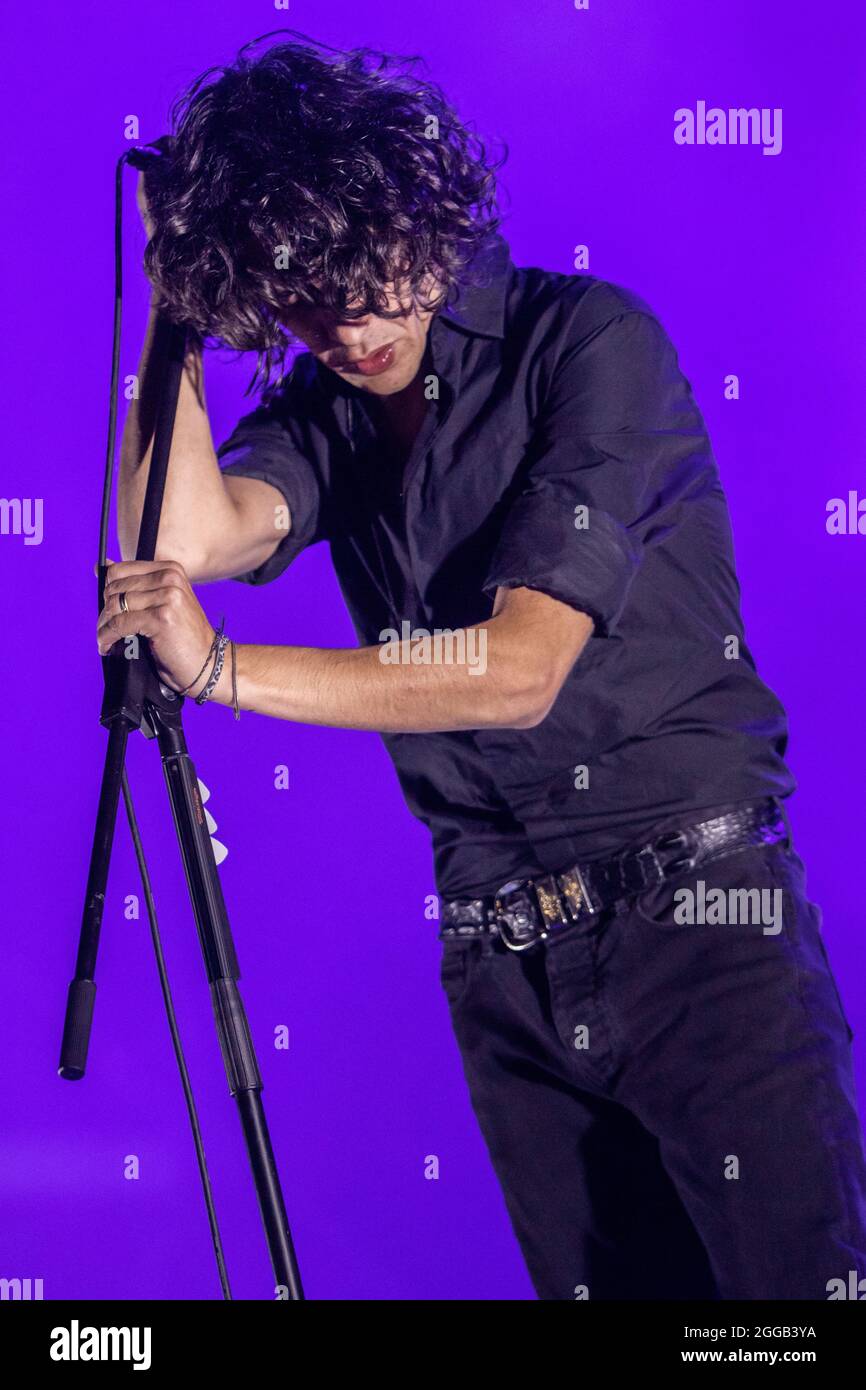Turin Italy. 29 August 2021. The Italian singer-songwriter Francesco ...