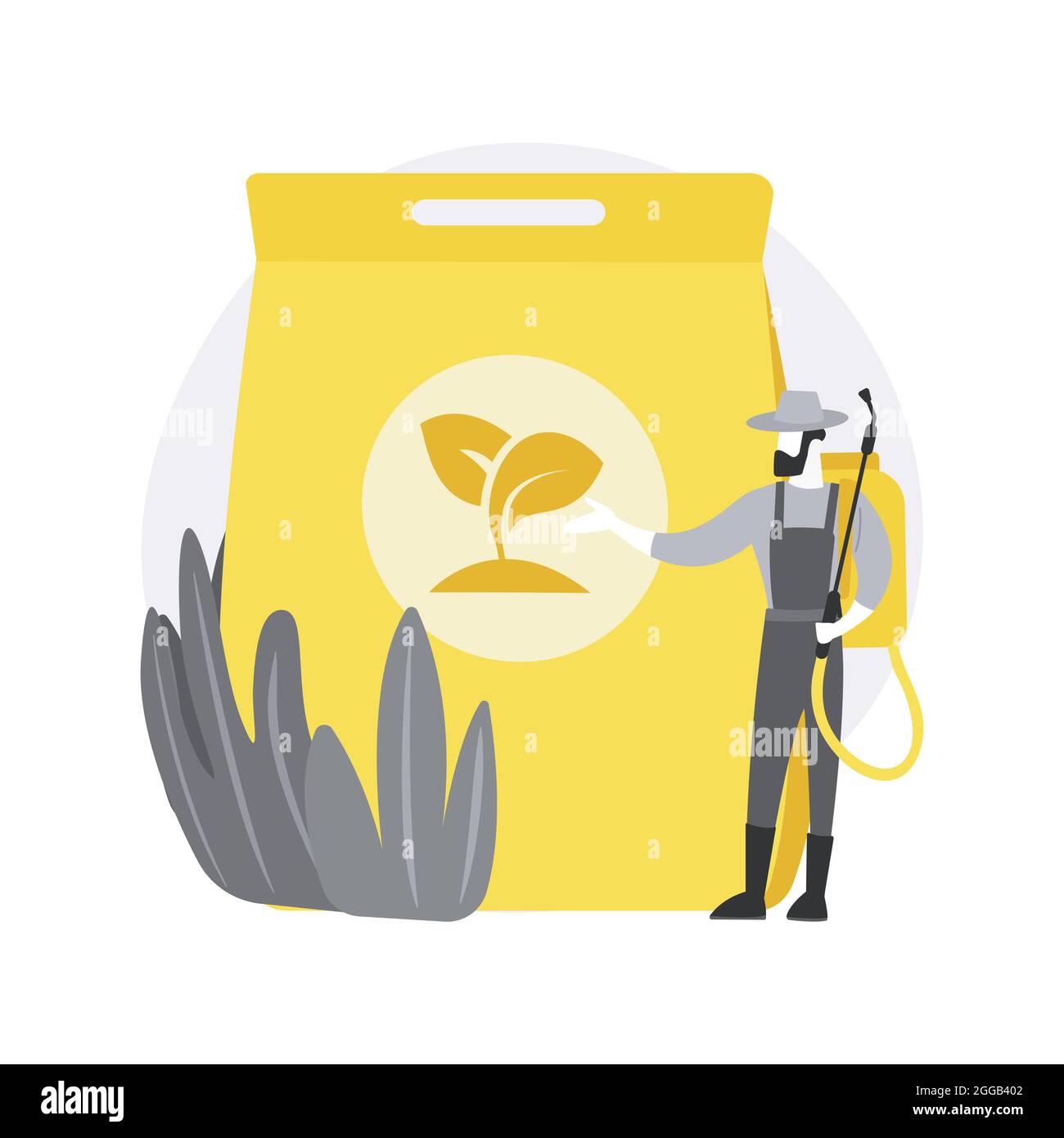 Grass fertilizer abstract concept vector illustration Stock Vector ...