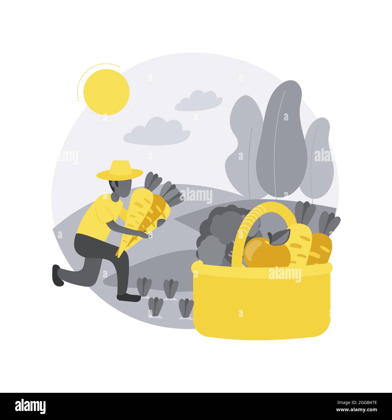 Harvesting abstract concept vector illustration Stock Vector Image ...