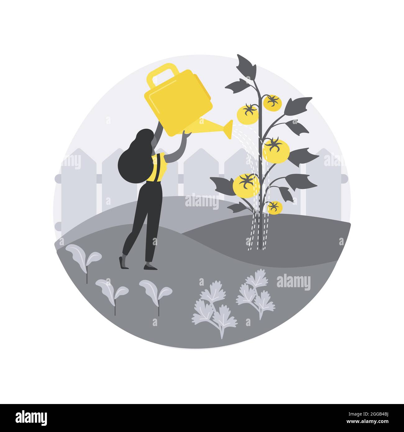 Growing vegetables abstract concept vector illustration Stock Vector ...