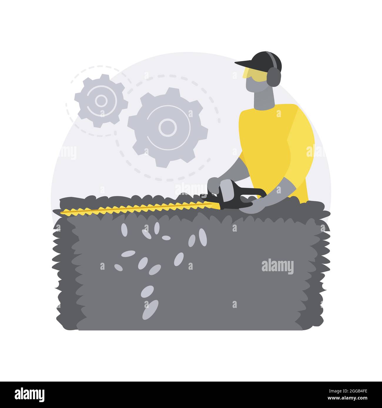 Hedge trimming abstract concept vector illustration Stock Vector Image ...