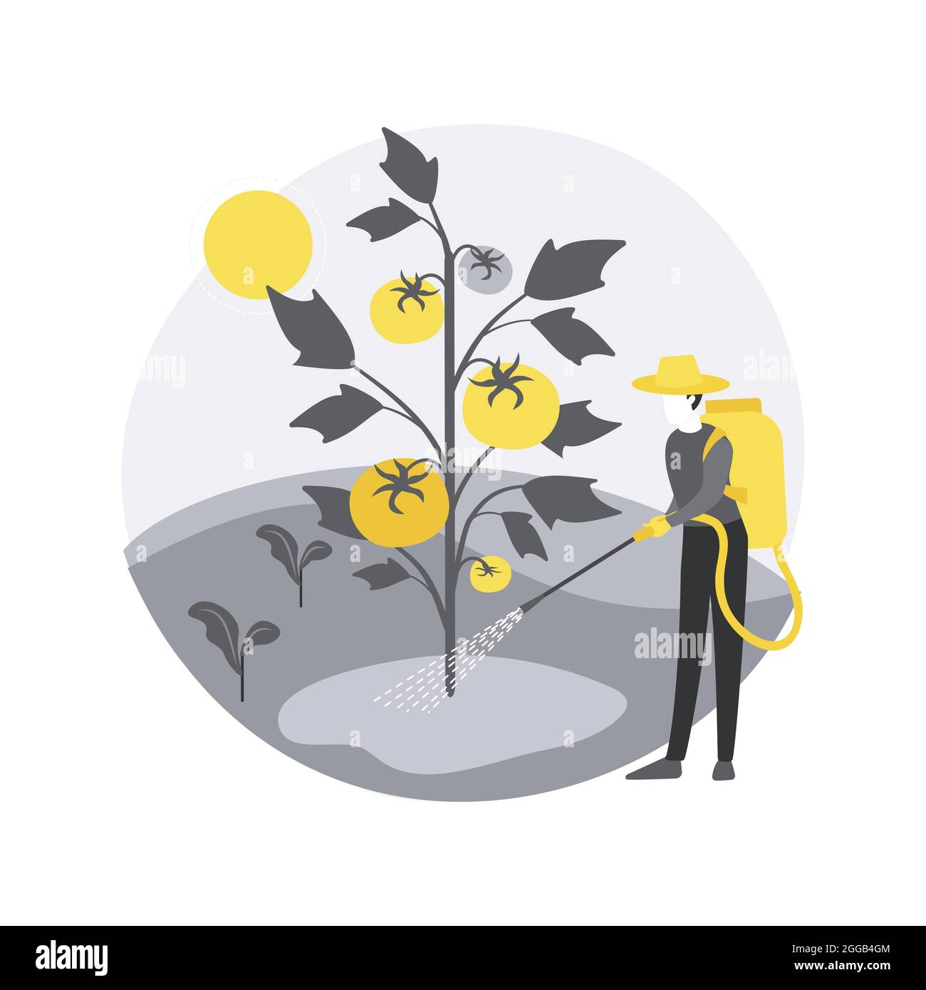 Weed control abstract concept vector illustration Stock Vector Image ...
