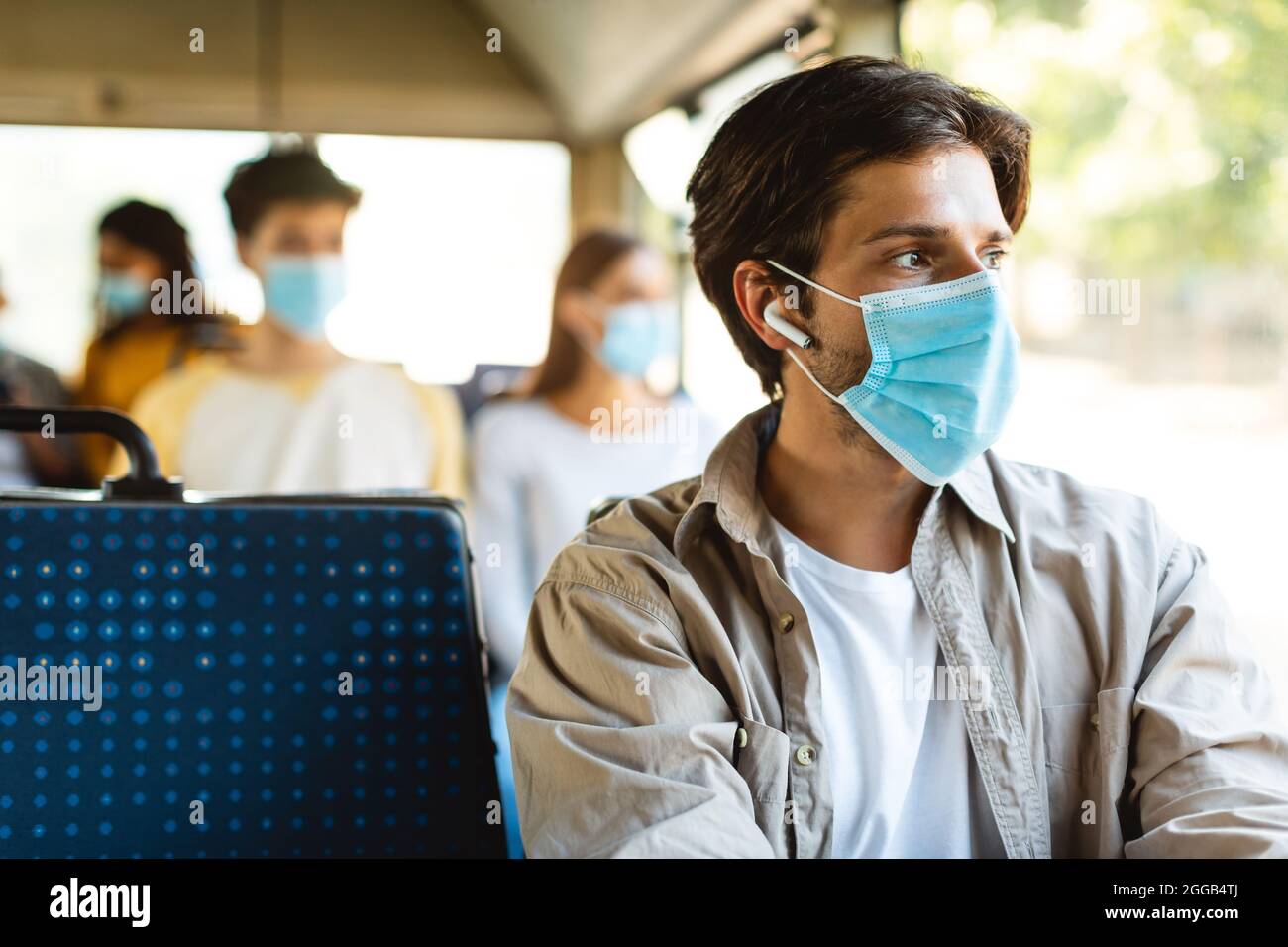 Man in metro listening music hi-res stock photography and images - Alamy