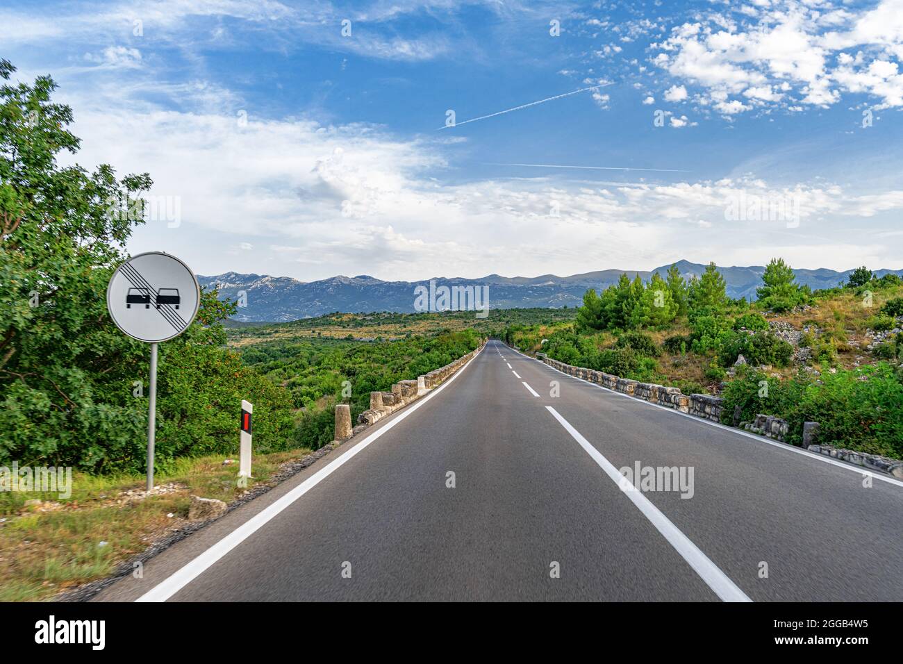 Scenic road. Road is surrounded by a magnificent natural landscape ...