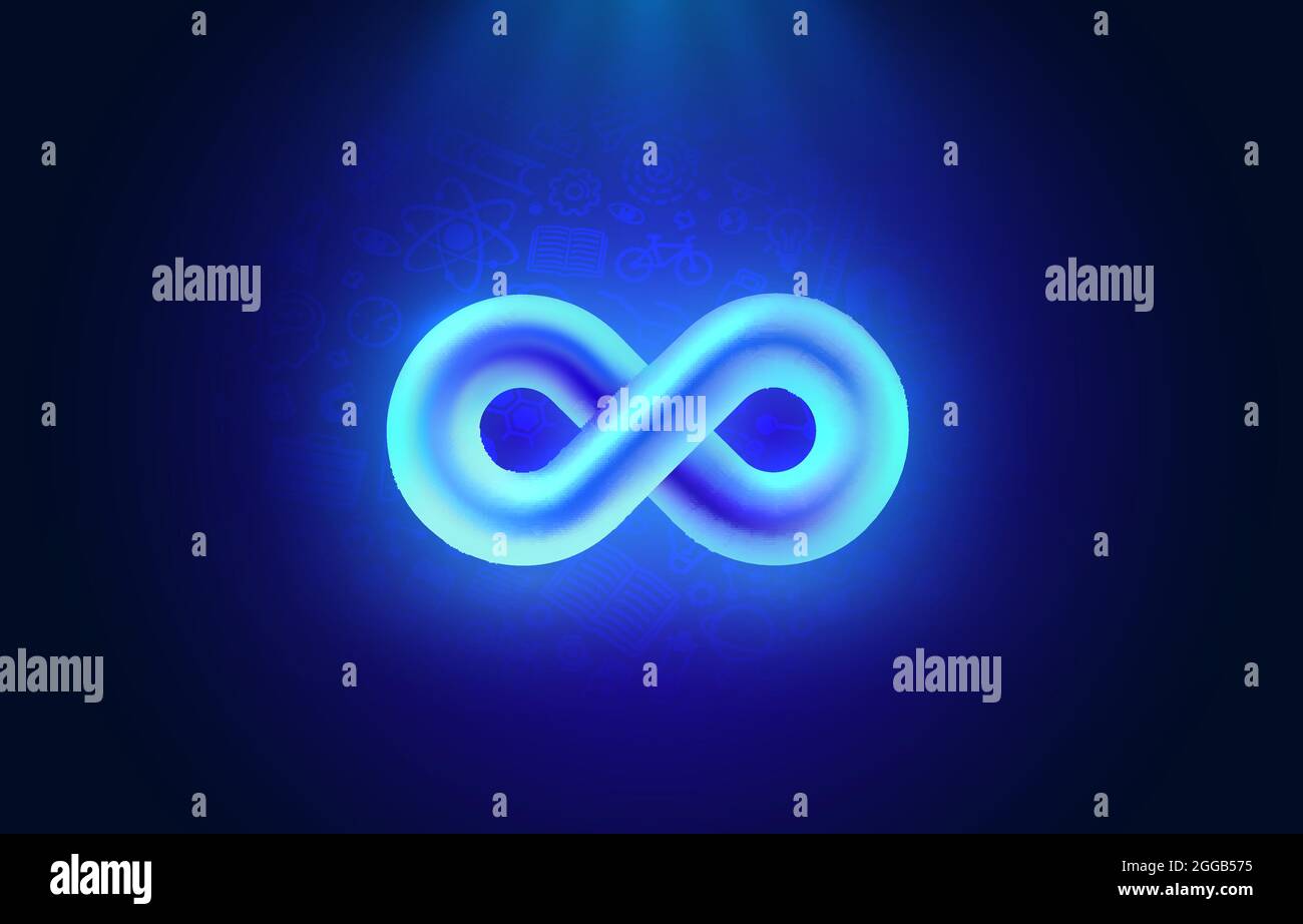 Infinity color icon, sign element geometric, Vector illustration Stock ...