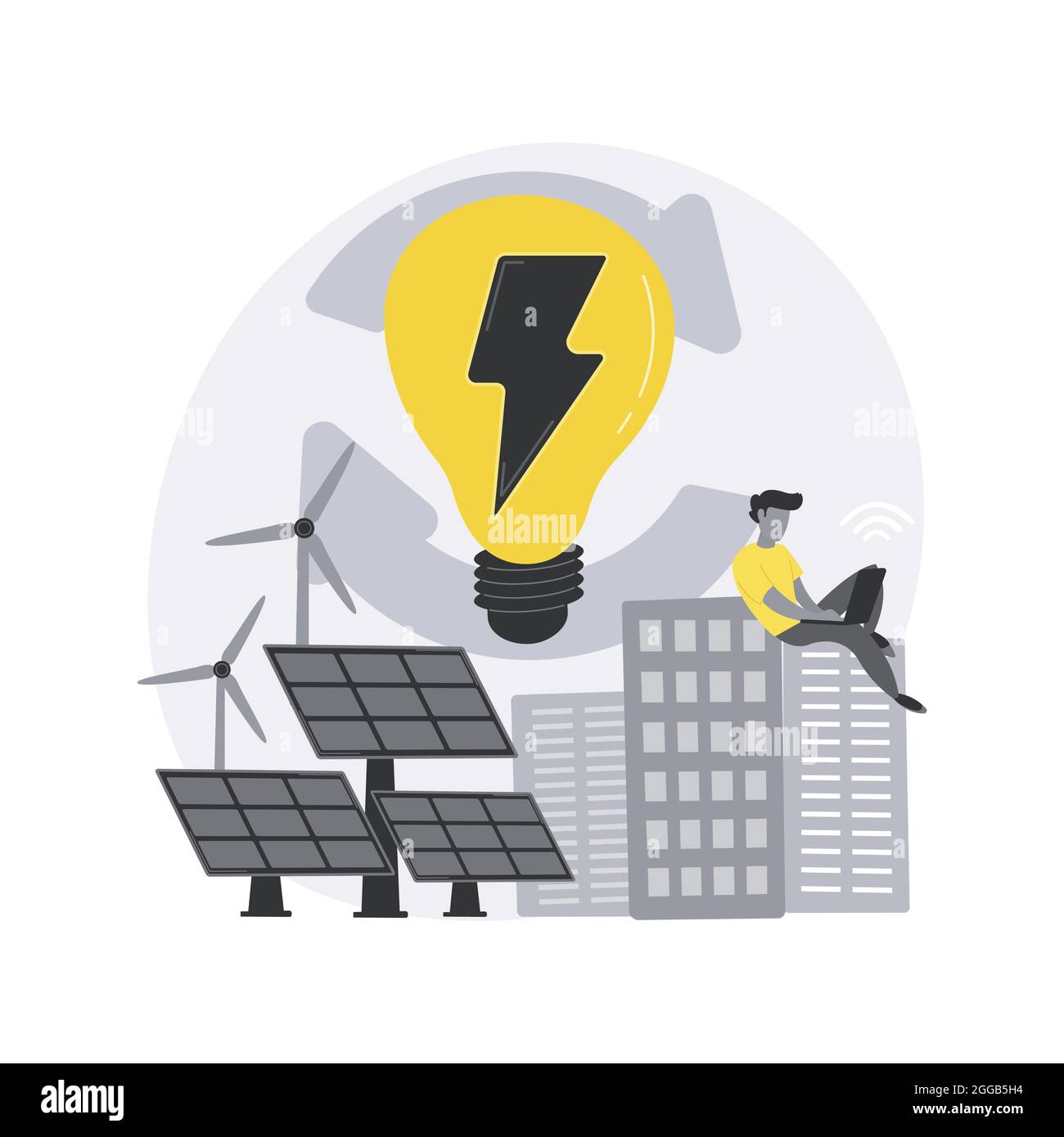Renewable energy abstract concept vector illustration Stock Vector ...