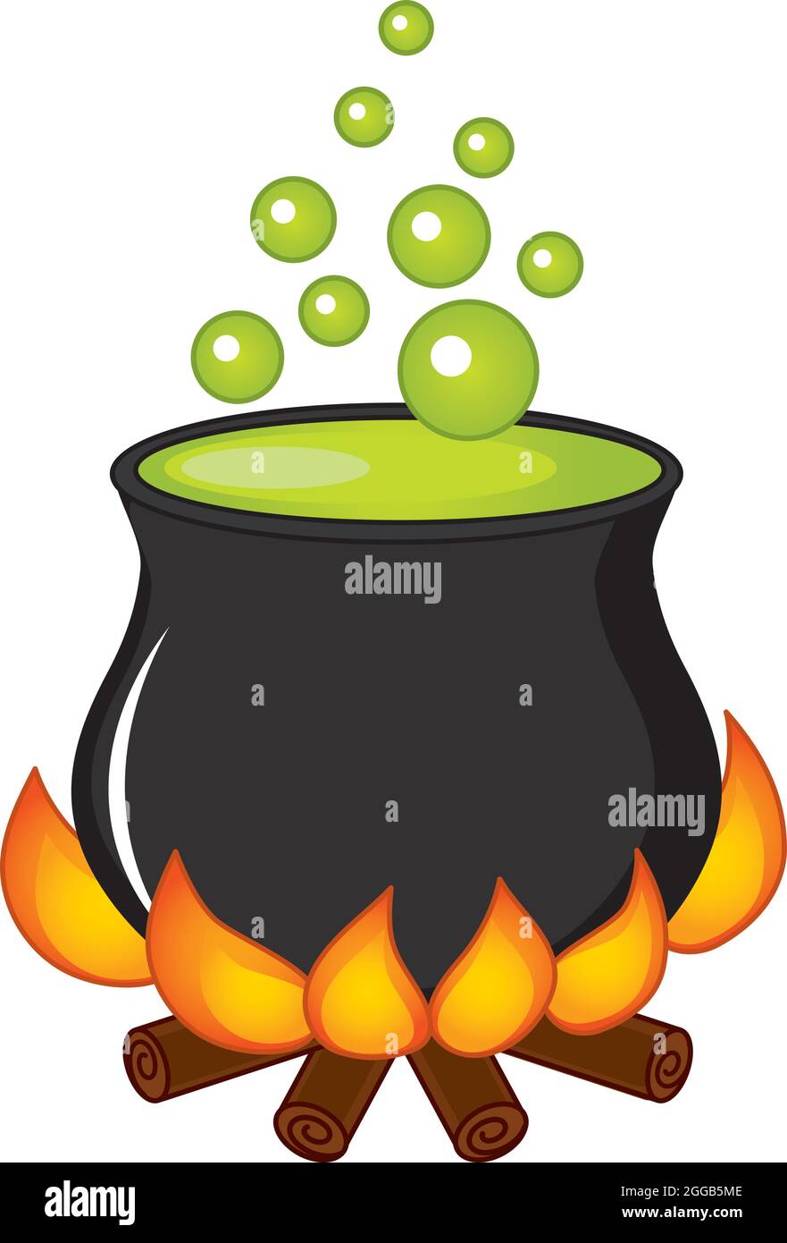 Black Halloween Cauldron with Poison Potion Stock Vector Image & Art ...