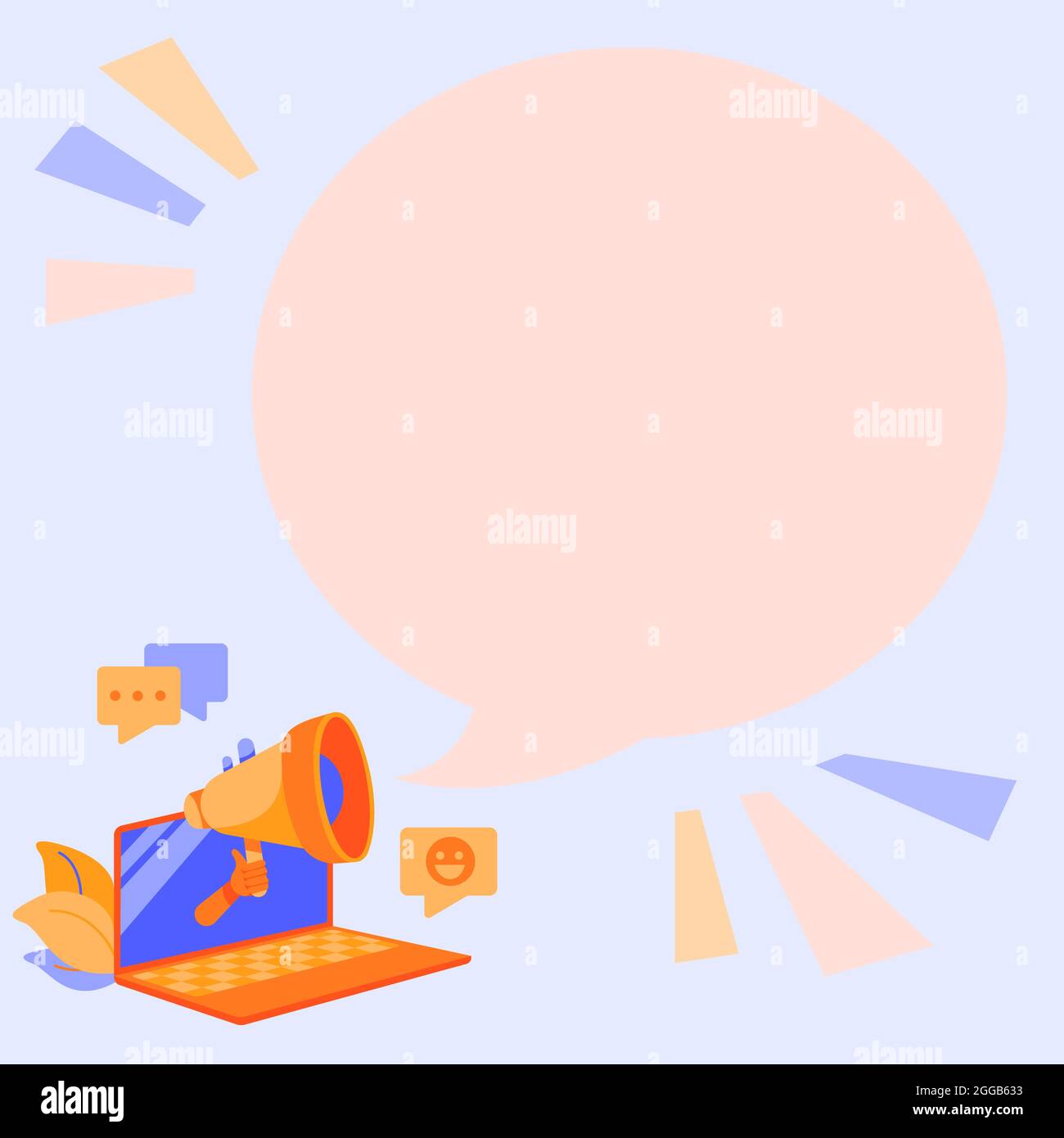 Laptop Drawing Sharing Happy Comments And Good Reactions At Chat Cloud ...