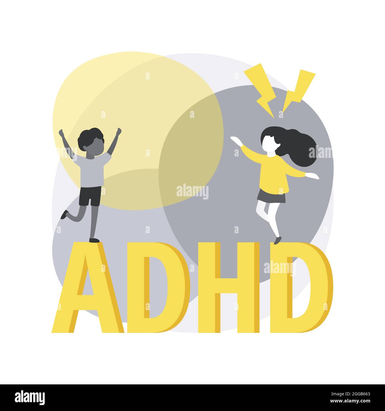Attention Deficit Hyperactivity Disorder Abstract Concept Vector Illustration Stock Vector Image