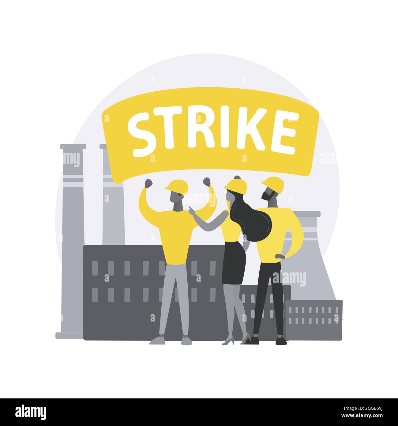 Strike action abstract concept vector illustration Stock Vector Image ...