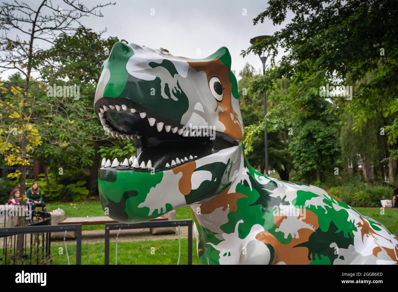 Raising awareness for childrens charity break T rex scuplture GoGo ...