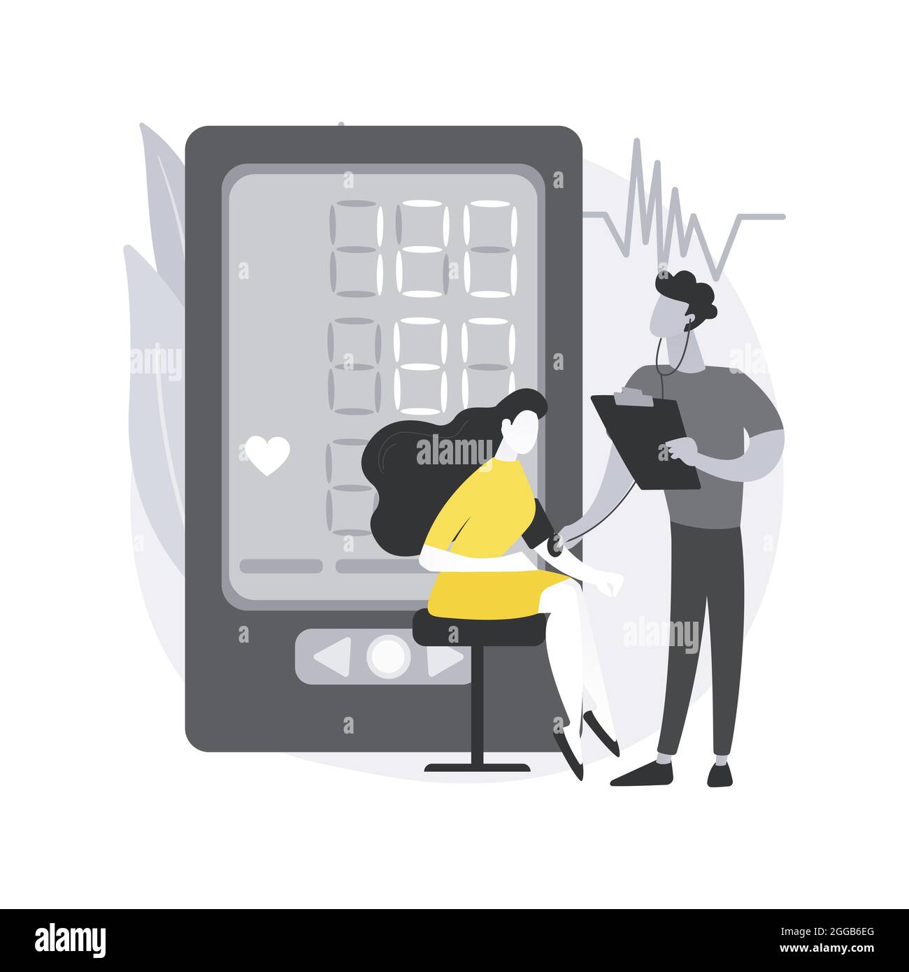 Blood pressure screening abstract concept vector illustration Stock ...