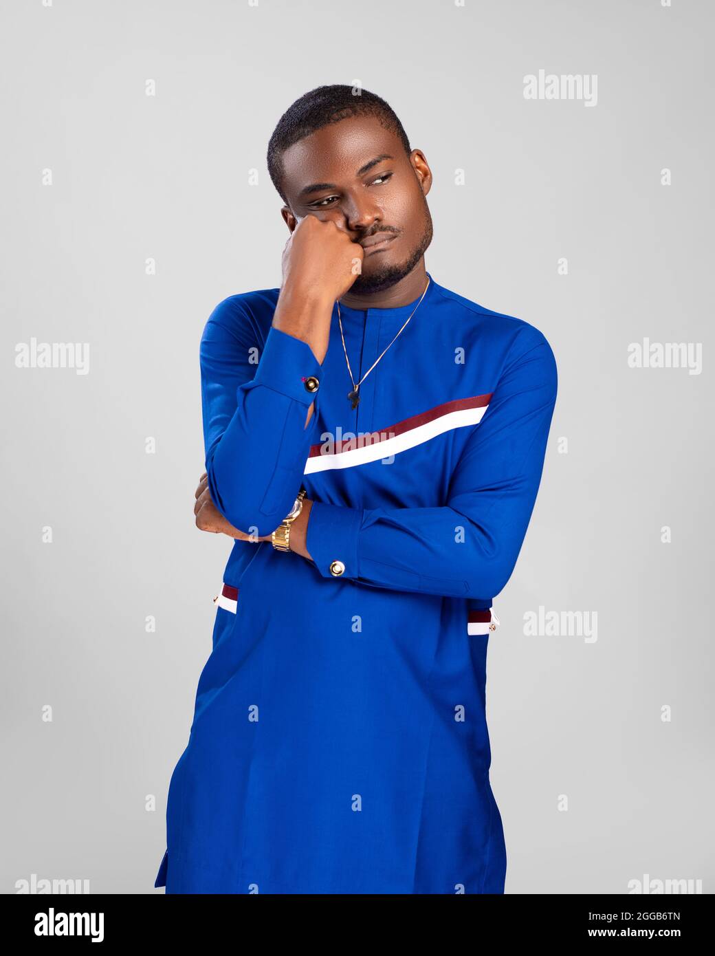 young african man looking dejected and unhappy Stock Photo - Alamy
