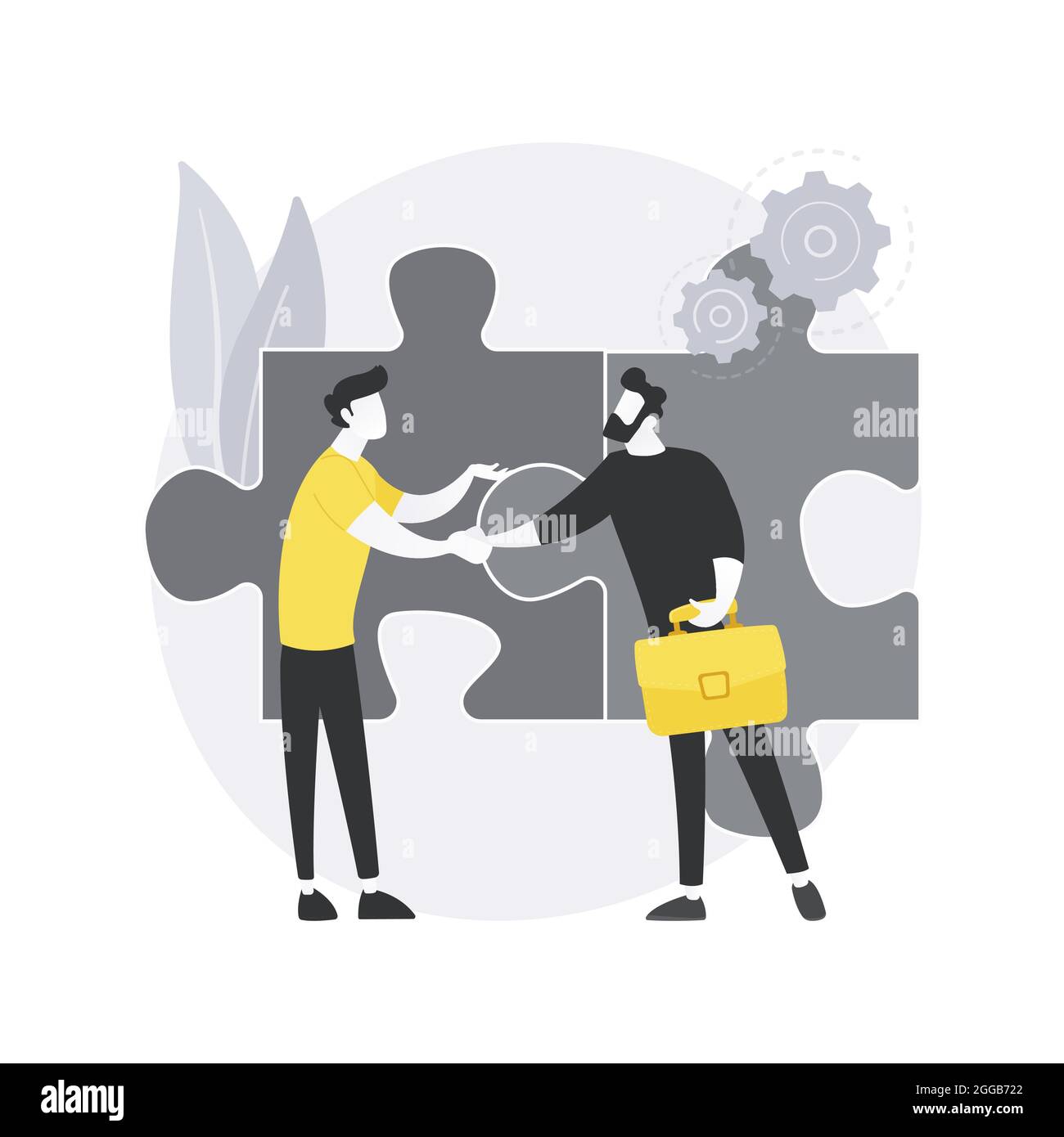 Cooperation abstract concept vector illustration Stock Vector Image ...