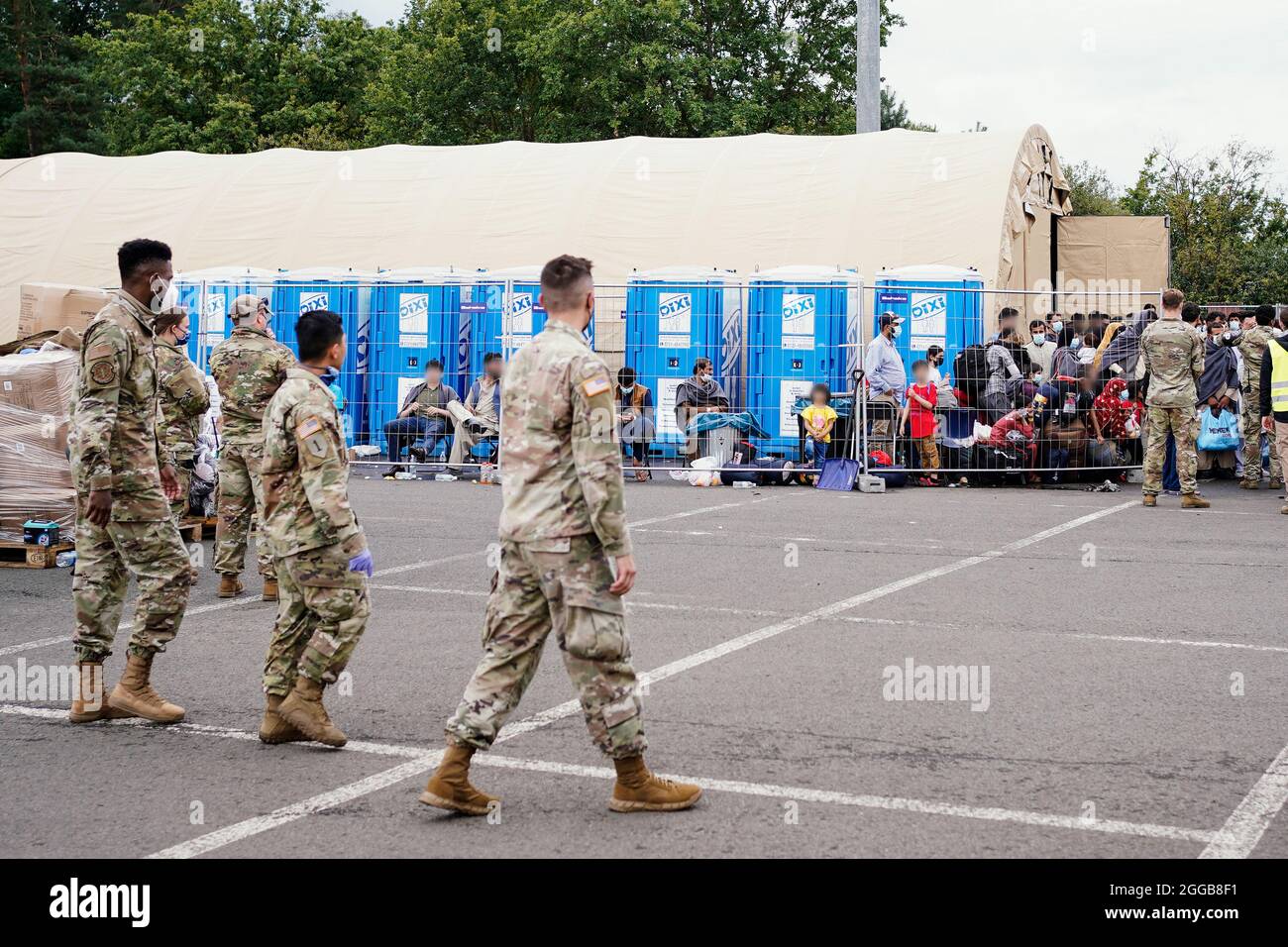 Ramstein Miesenbach, Germany. 30th Aug, 2021. People evacuated from ...