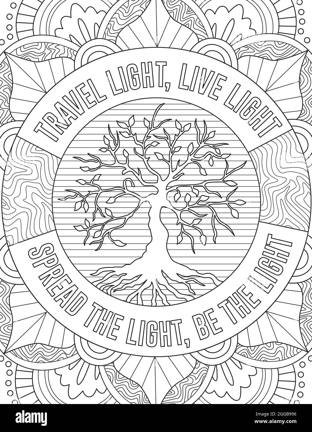 A Large Tree Drawing Growing On Ground Between Inspirational Vibe ...