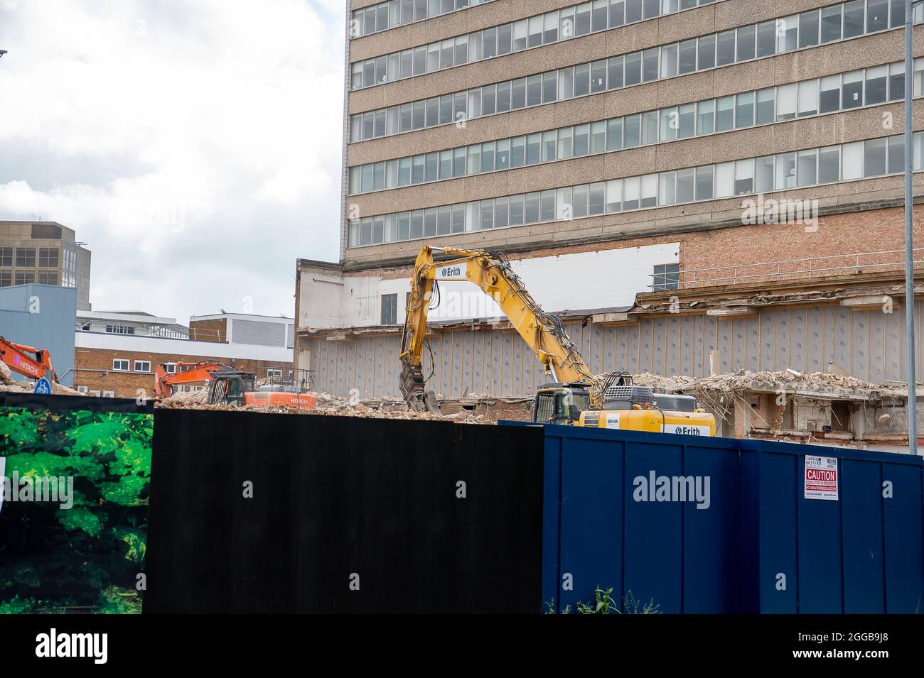 Bracknell, Berkshire, UK. 28th August, 2021. The regeneration of ...