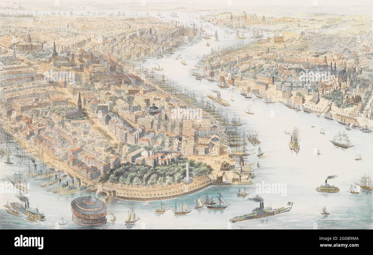 New-York (From the Southwest), ca. 1852 Stock Photo - Alamy