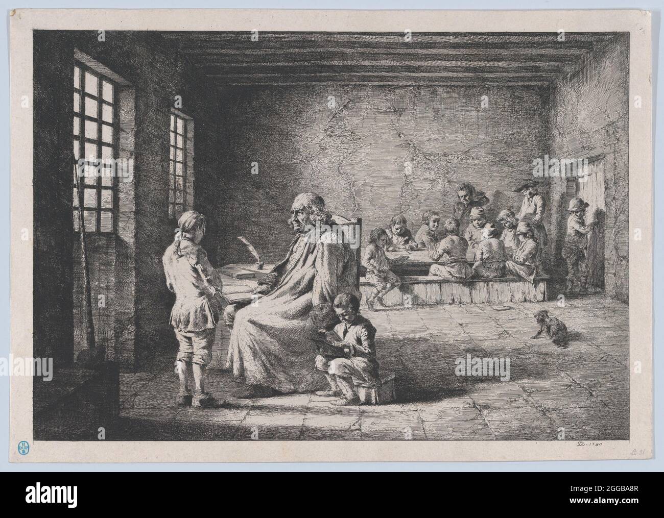 The School Master, 1780 Stock Photo - Alamy