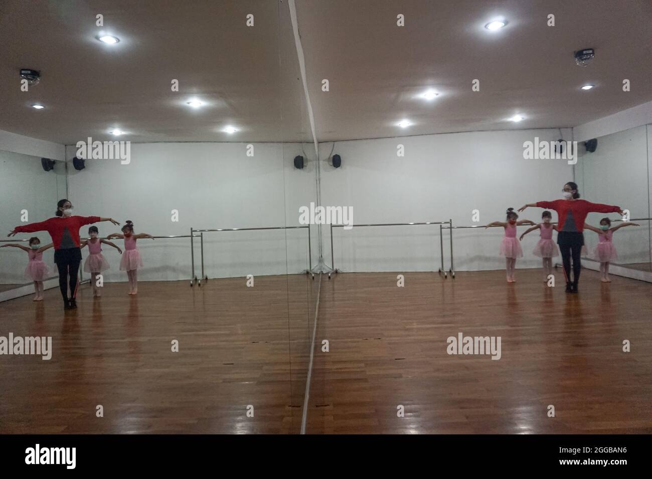 Denpasar, Bali, Indonesia. 30th Aug, 2021. A reflection from mirror of ...