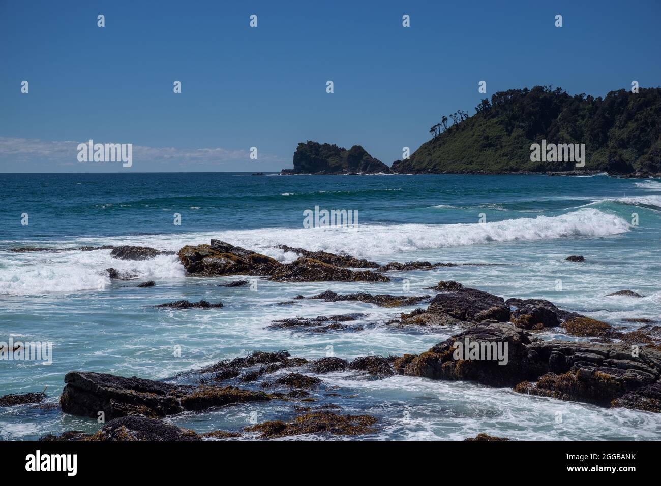 Pacific Ocean from the Los Lagos region in southern Chile Stock Photo ...