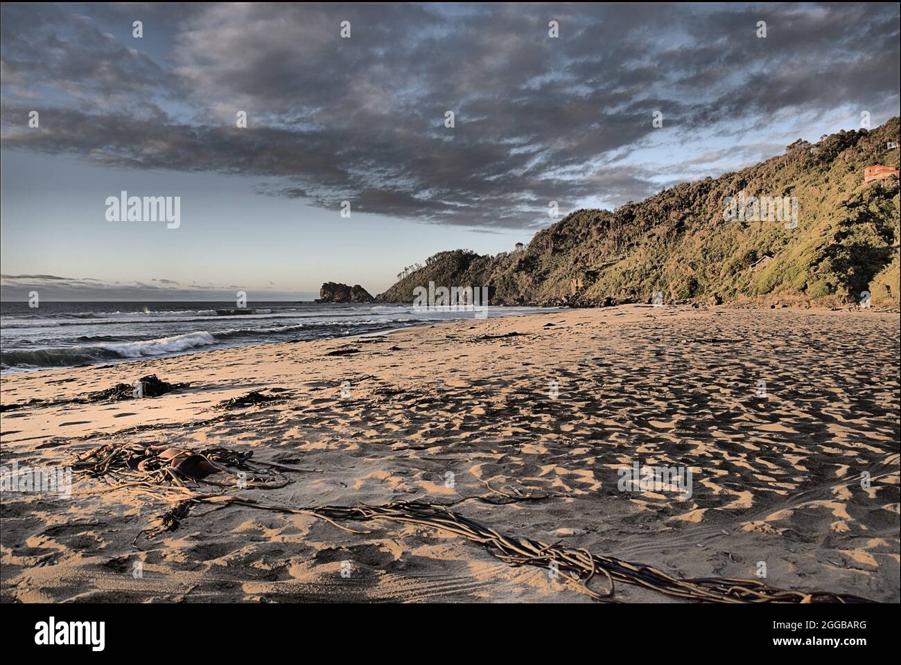 Pacific Ocean from the Tril Tril beach in Los Lagos region, southern ...